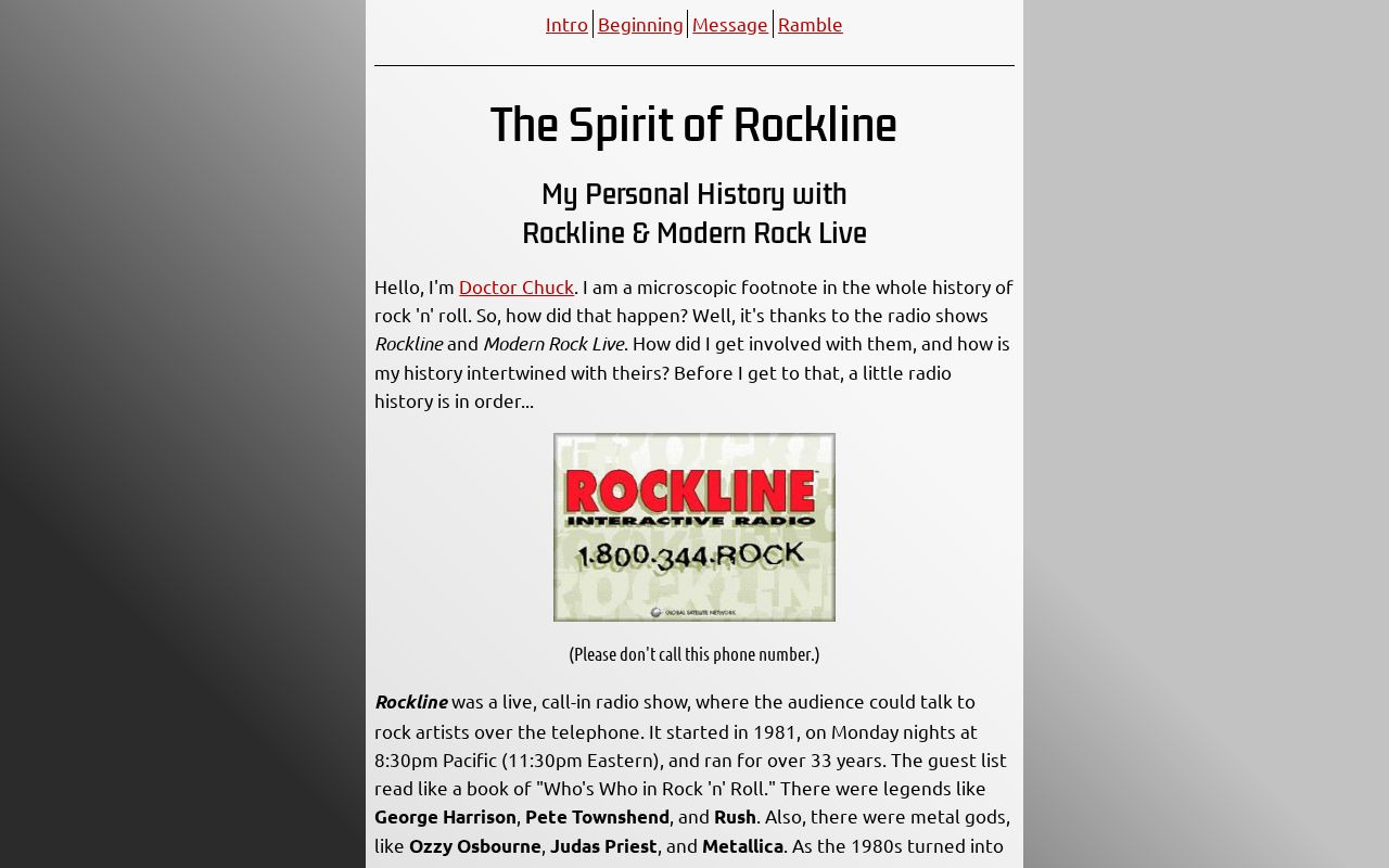 The Spirit of Rockline